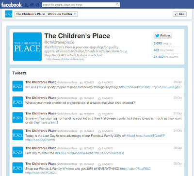 Facebook Tabs Example 8: Social Media Feeds